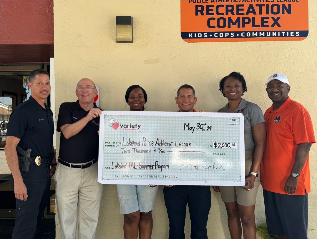 $2,000 CHECK PRESENTATION TO LAKELAND'S YOUTH PAL SUMMER CAMP - Variety ...
